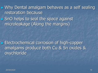 Dental amalgam properties | PPT