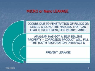 Dental amalgam properties | PPT