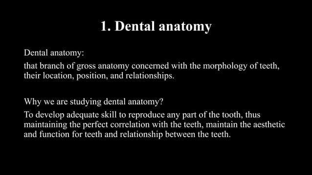 Dental anatomy and morphology lecture | PDF | Dental Health | Diseases ...