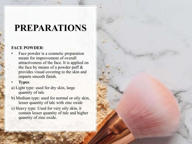 Dental and cosmetic preparations | PPTX | Skin and Dermatology ...