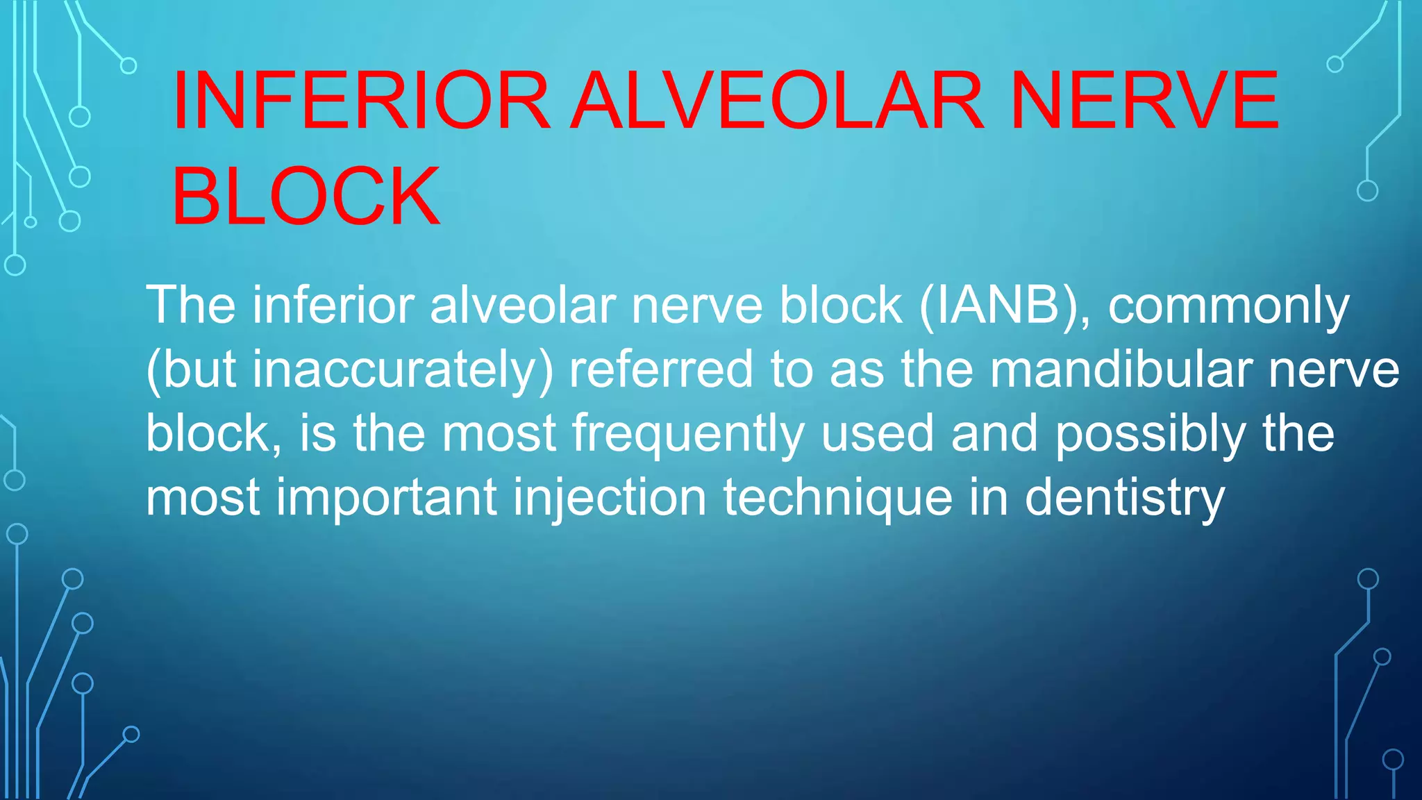 Dental Anesthesia Dental Anaesthesia Techniques & Complications | PPTX