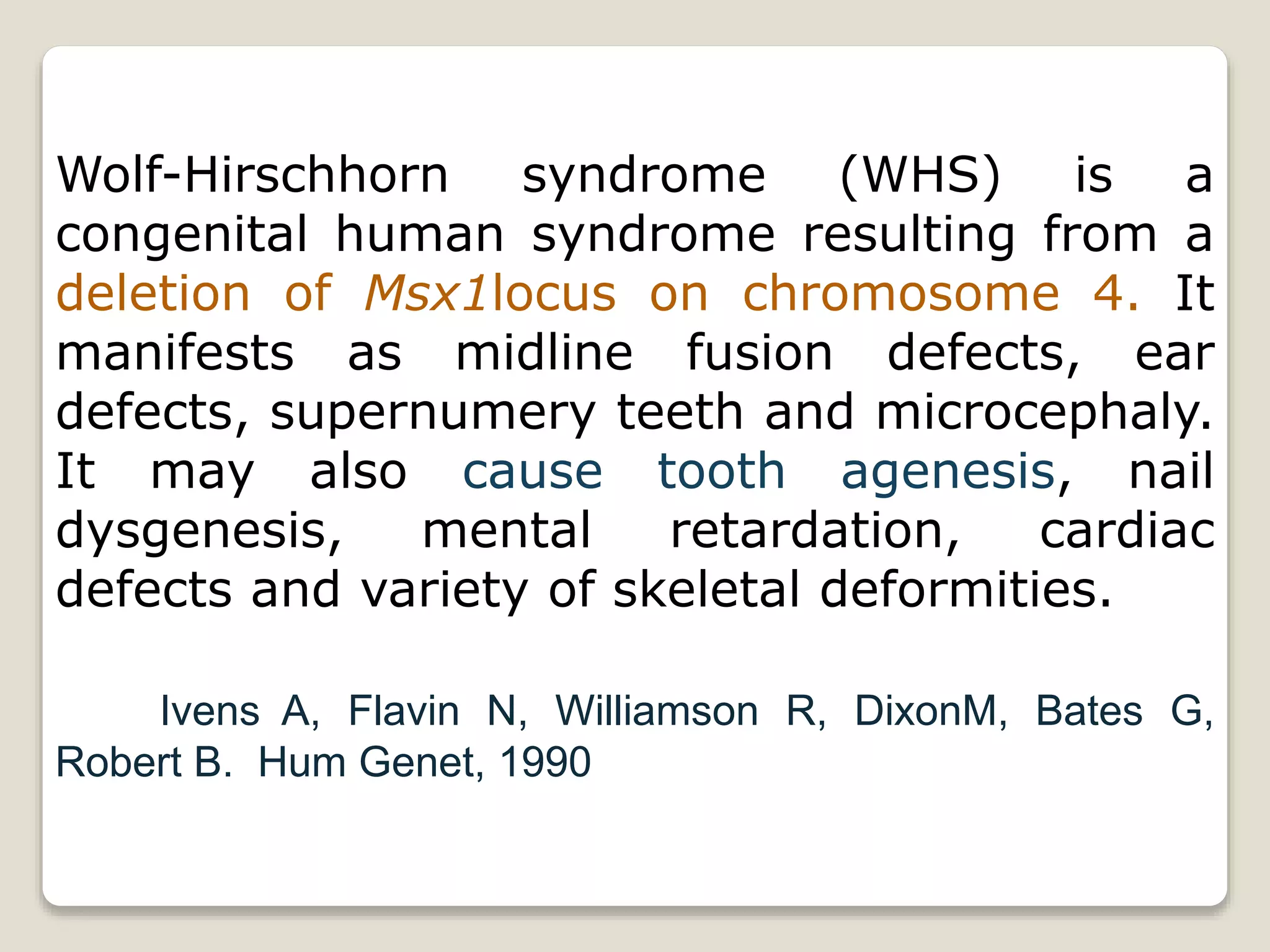 Dental anomalies and Genetics | PPTX
