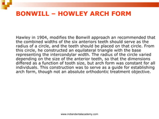 Dental arch forms /certified fixed orthodontic courses by Indian dental ...