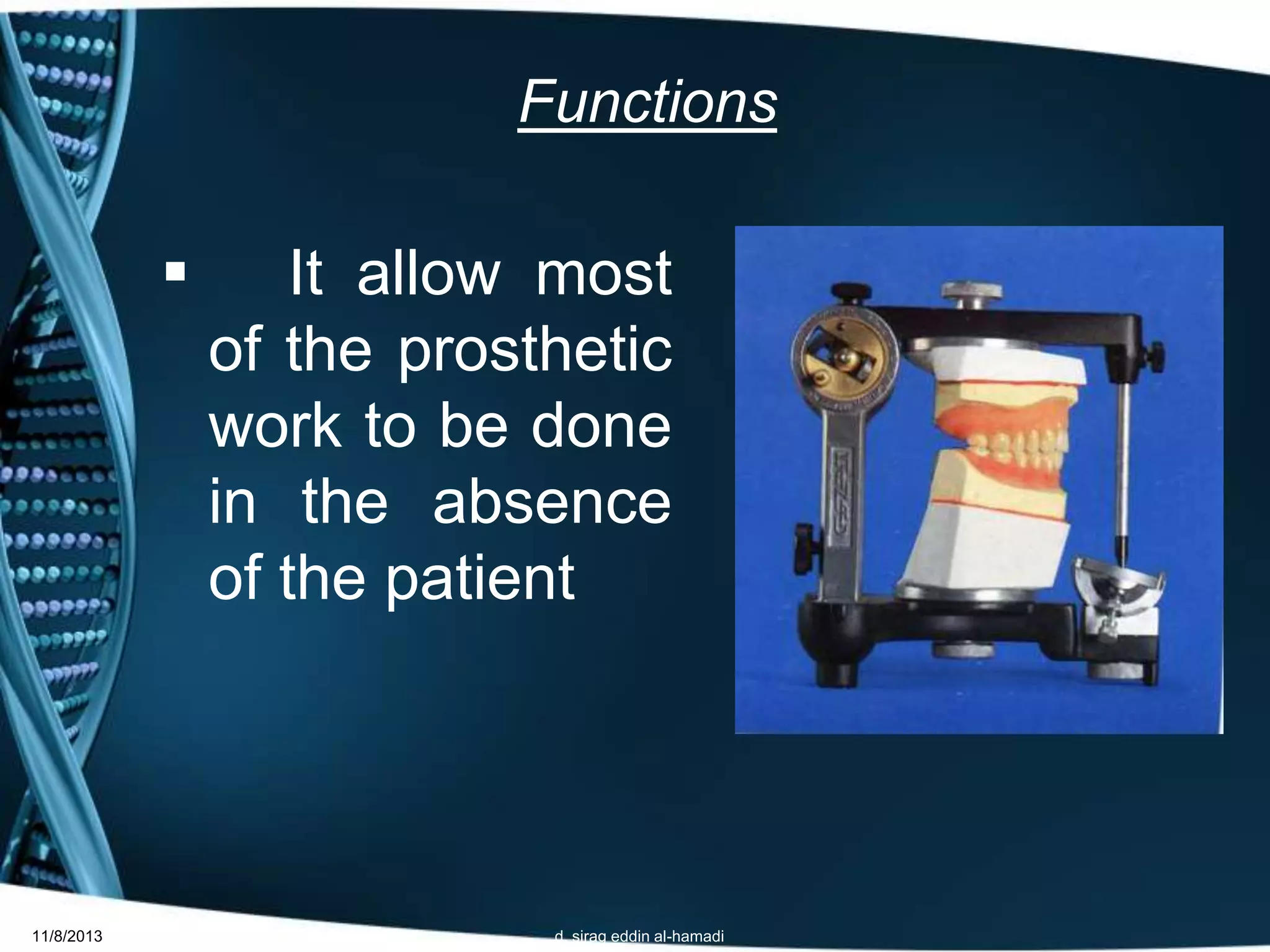 Dental articulators | PPTX