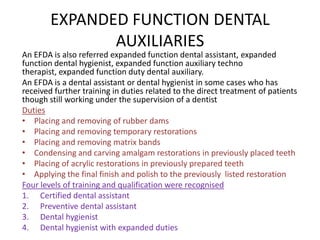Dental auxillaries | PPTX