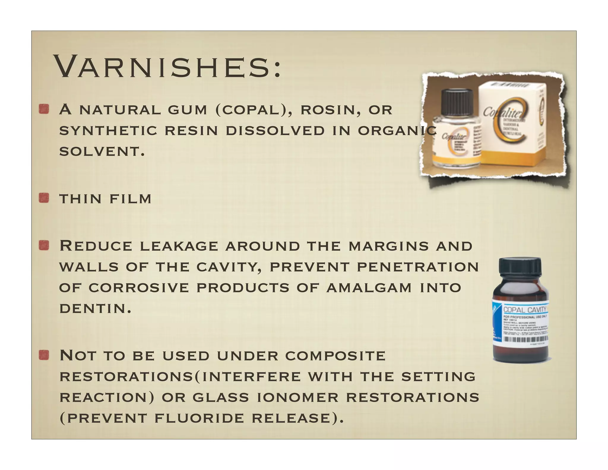 Dental bases and liners | PDF