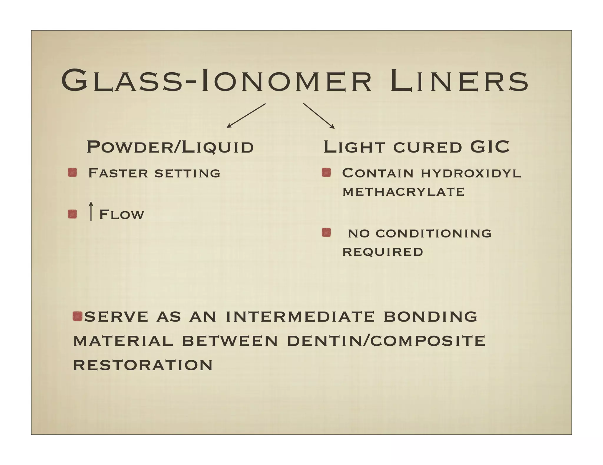 Dental bases and liners | PDF