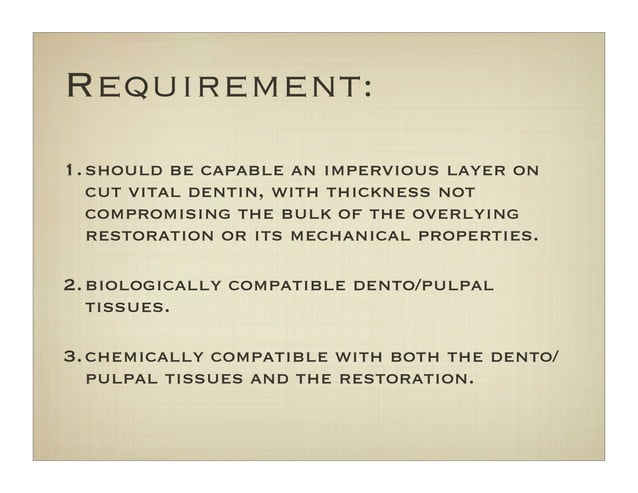 Dental bases and liners | PDF | Dental Health | Diseases and Conditions