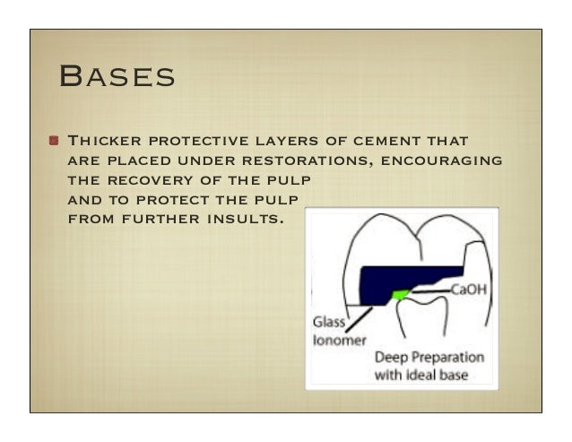 Dental bases and liners
