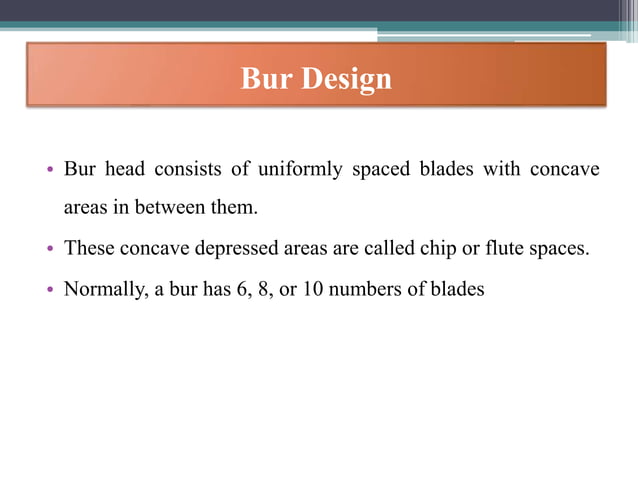 Dental burs | PPTX | Oral care | Personal Care