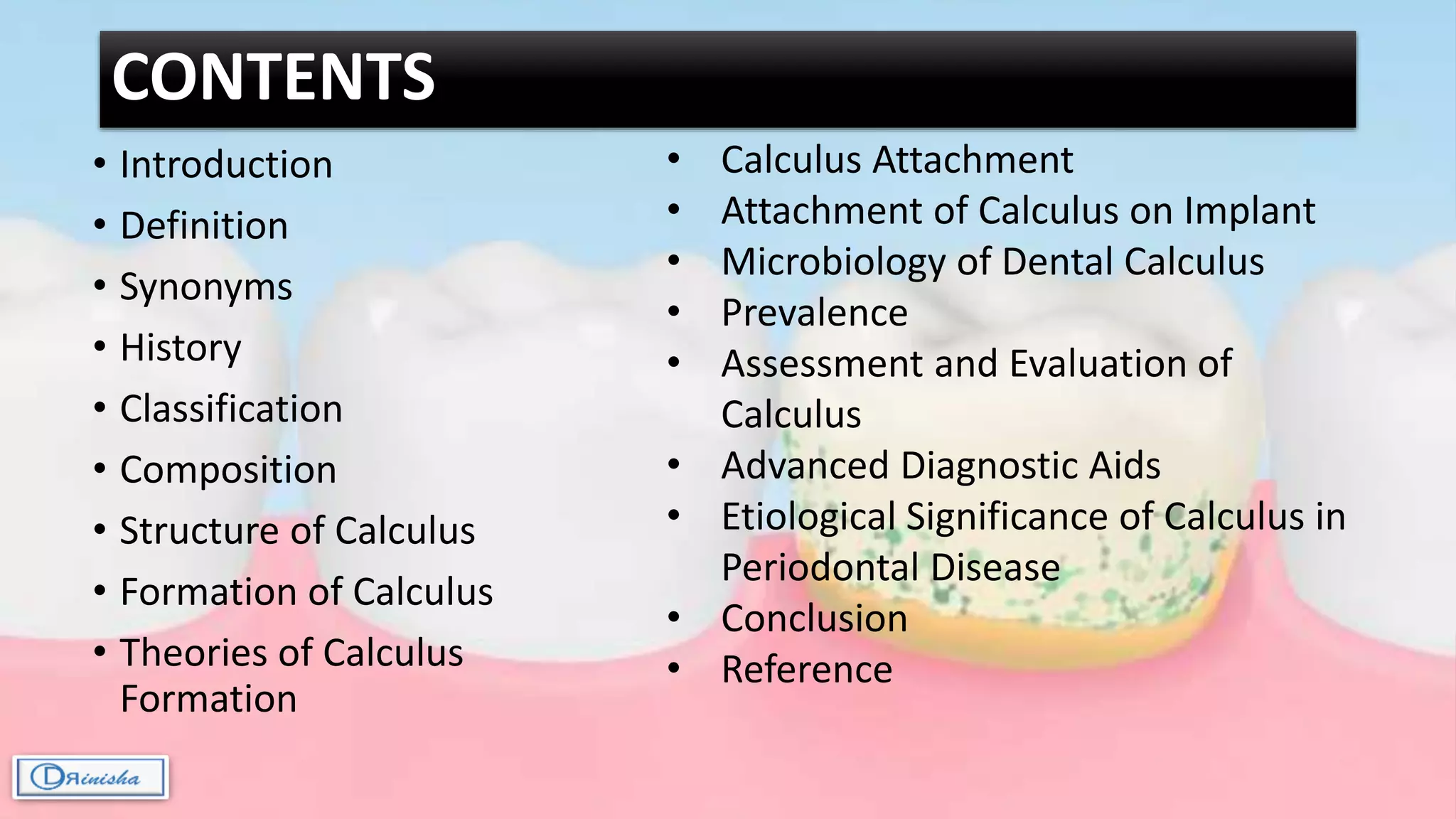 Dental calculus | PPTX