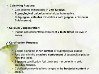 Dental Calculus - Formation, Pathogenesis and Removal | PPTX