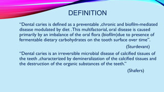 Dental Caries - Introduction, Theoriesss | PPTX