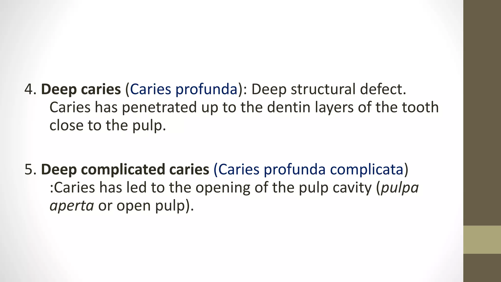 Dental caries- etiology clinical features histopathology and caries ...