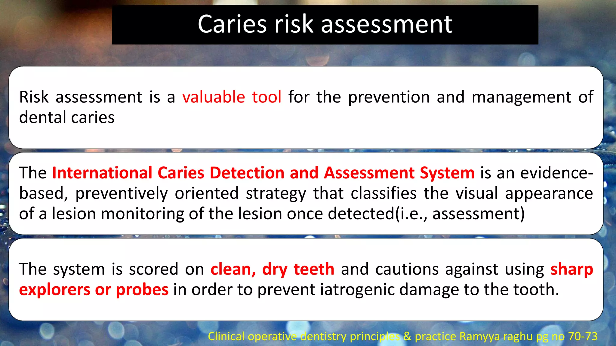 Diagnosis & treatment of Dental caries | PPTX