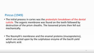 Dental caries etiology, theories and prevention | PPTX