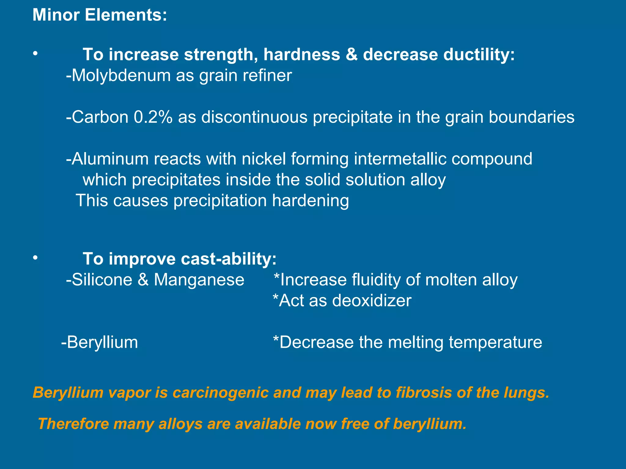 Dental cast base metal alloys (2) | PPT