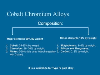 Dental cast base metal alloys (2) | PPT