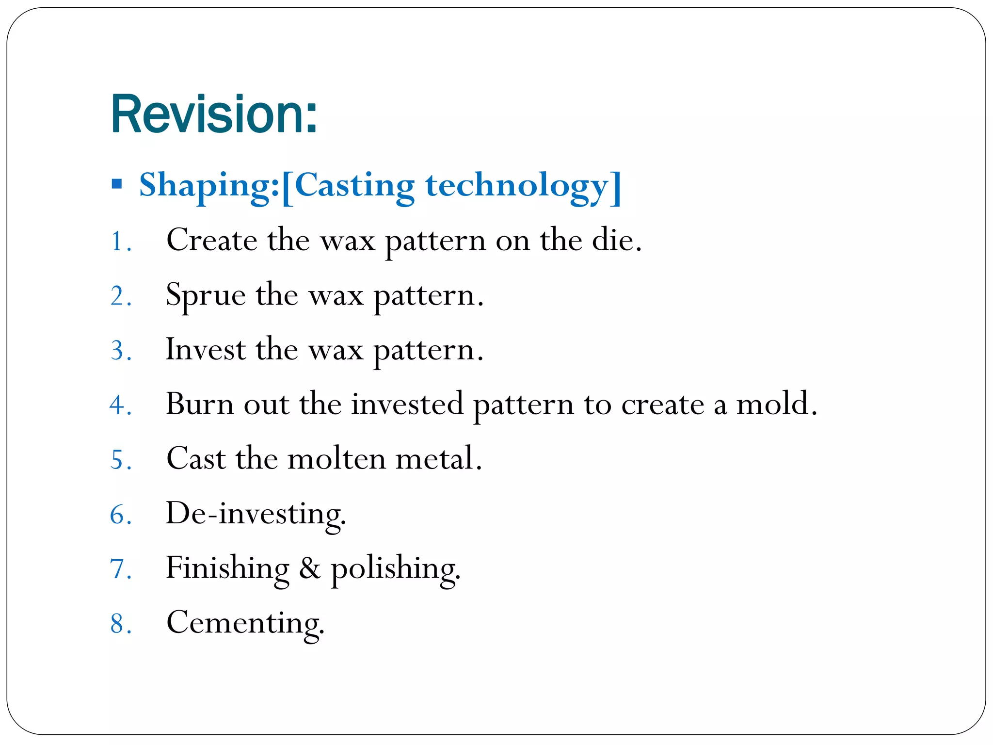 Dental casting alloys | PDF