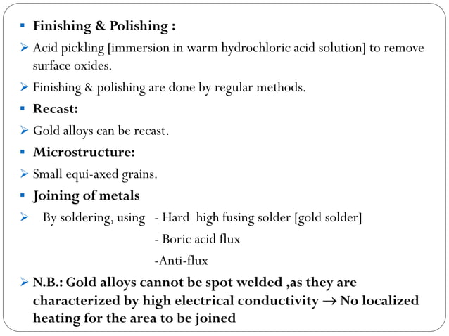 Dental casting alloys | PDF | Chemistry | Science