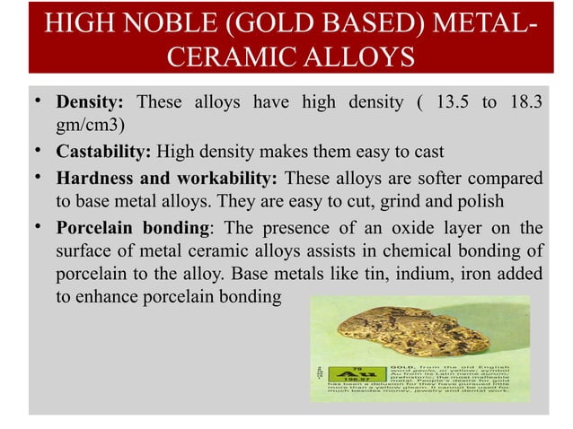 dental casting alloys.pptx bhvbhnvhnvhmjmjbkm | PPT