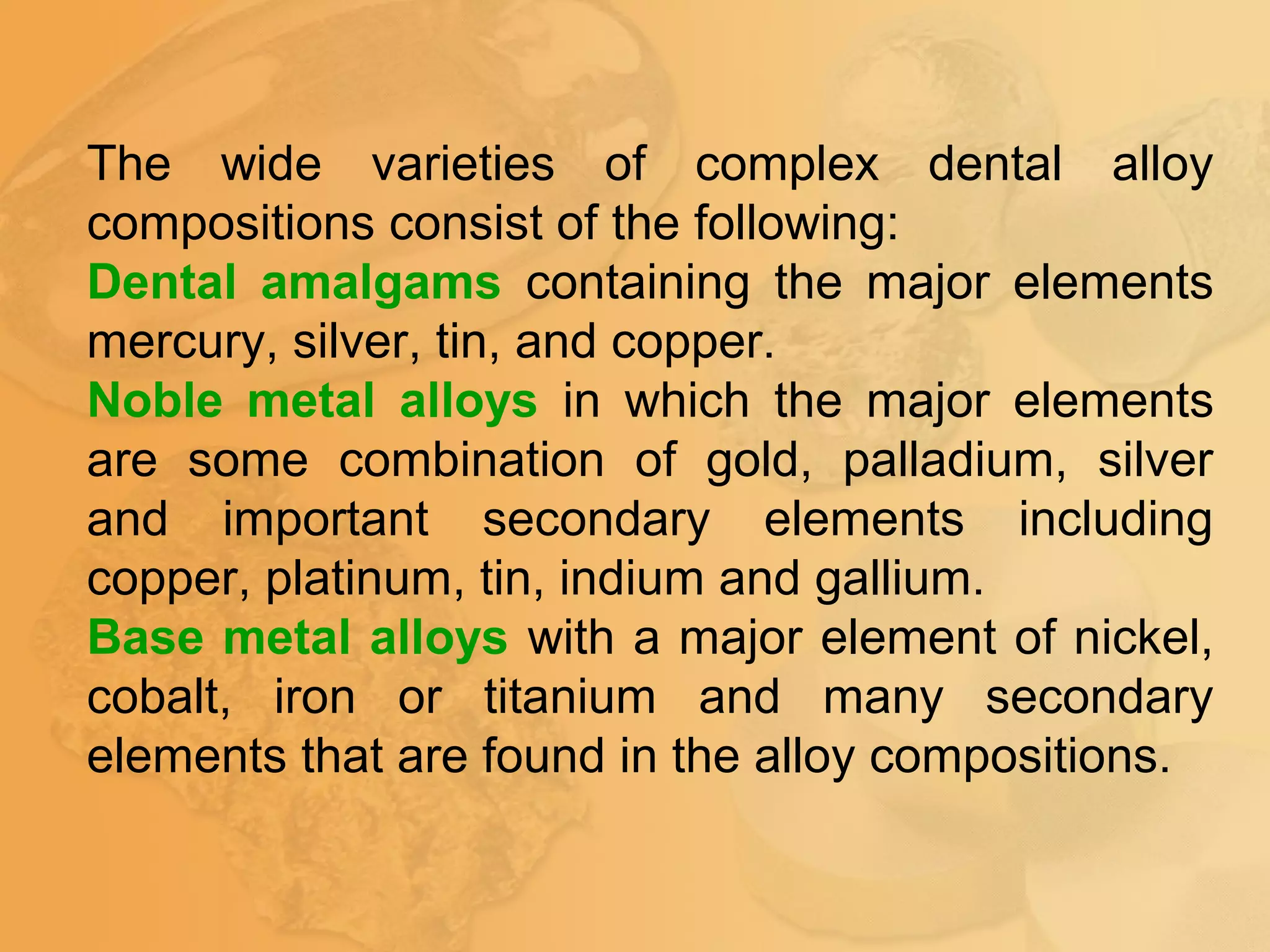 Dental casting alloys | PPT