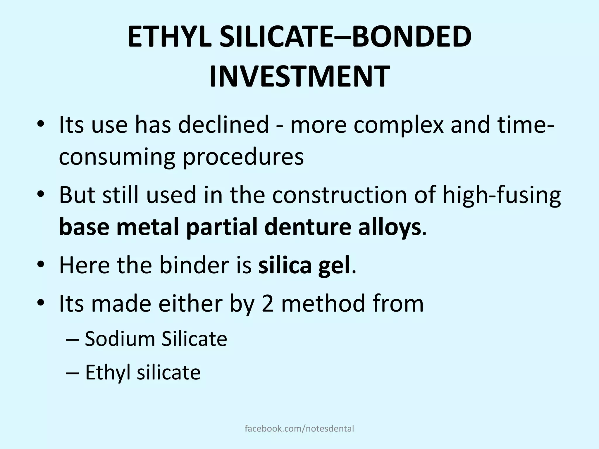 Dental casting investment material | PPTX