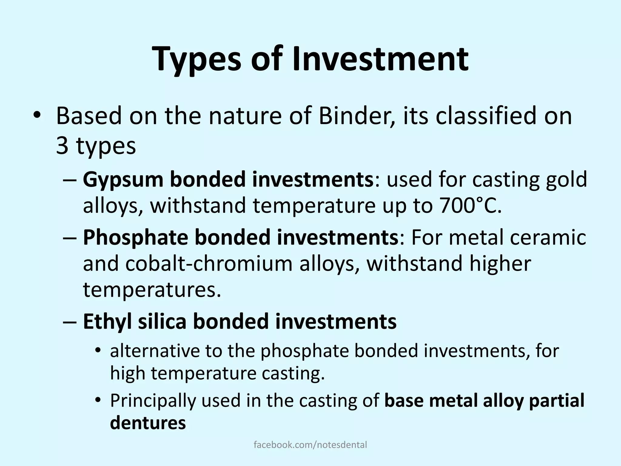 Dental casting investment material | PPTX