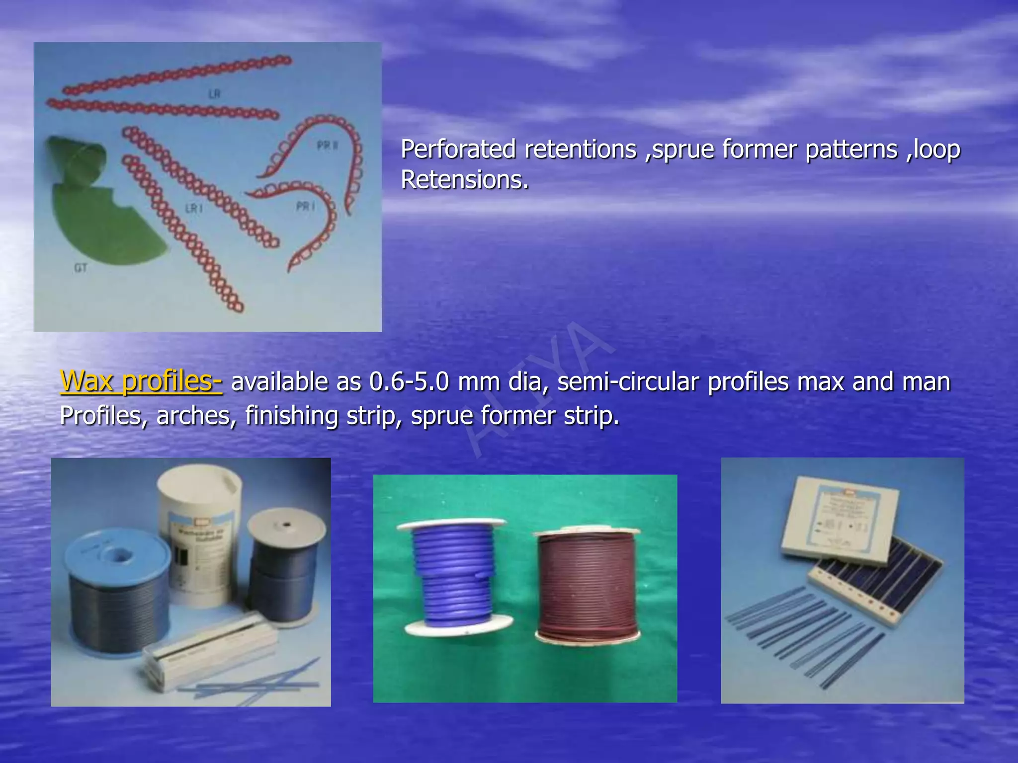 Dental casting waxes - Dr Aliya | PPT