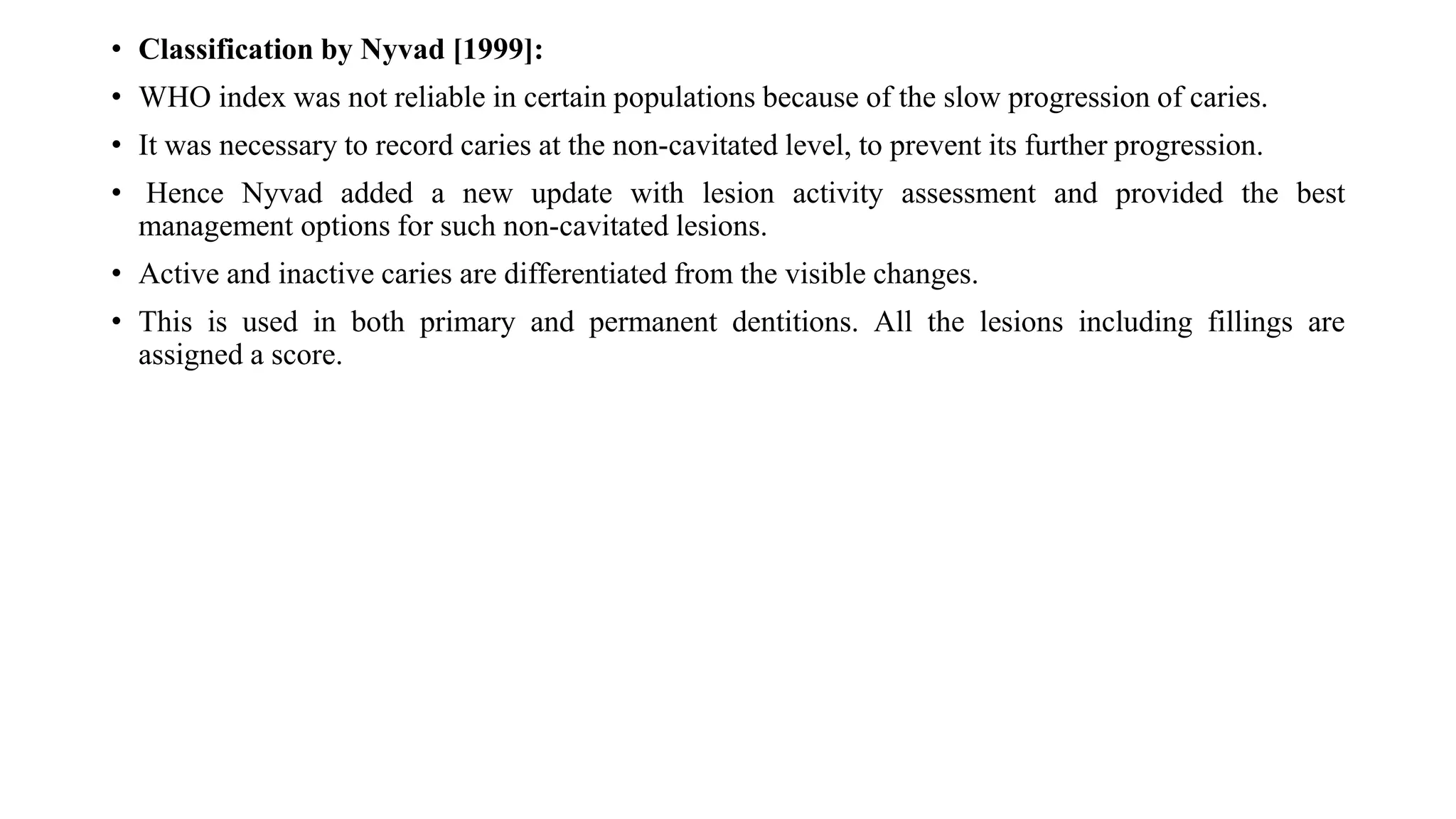 Dental cavity classification systems.PPTX