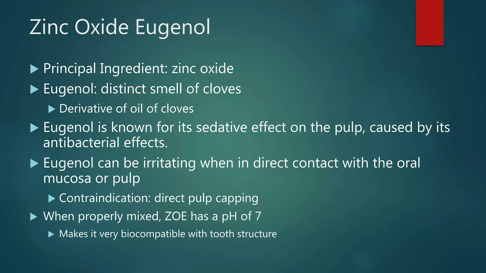 Dental Cements: ZOE, Zinc Phosphate, Polycarboxylate, GIC, Resin-based ...