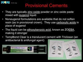 Dental cements and cementation procedures | PDF