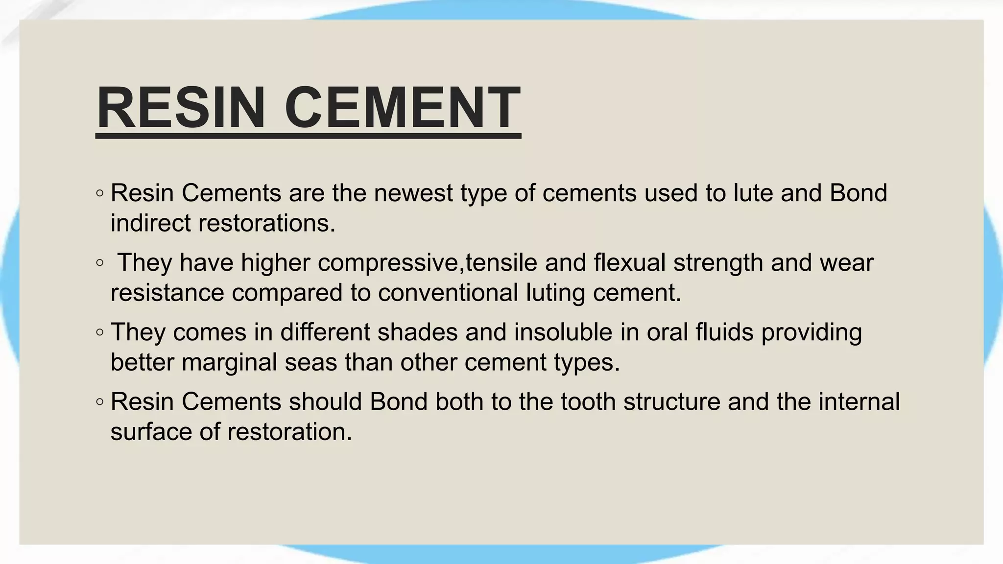 Dental cements part 3 | PPTX