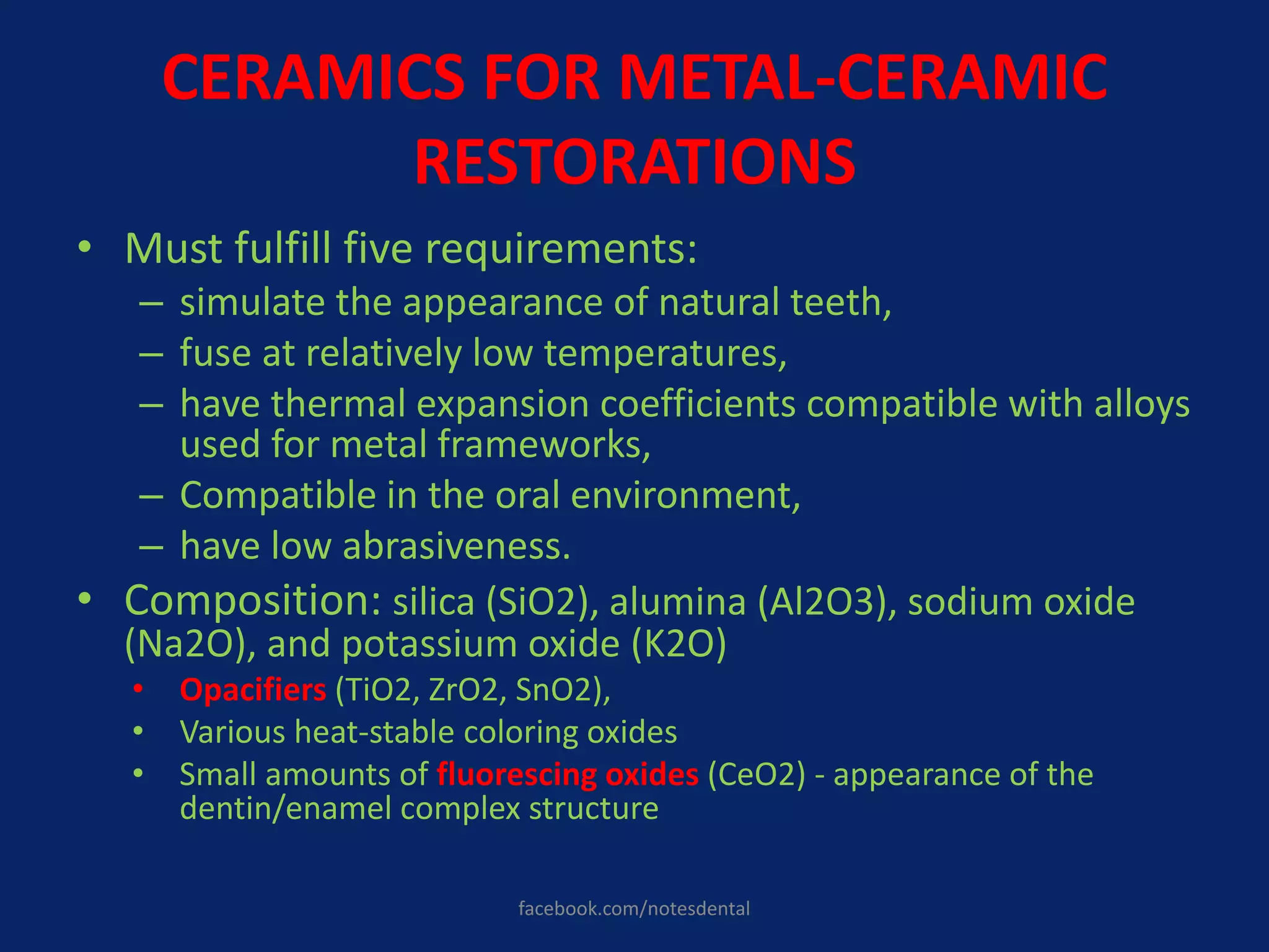 Dental ceramics | PPTX
