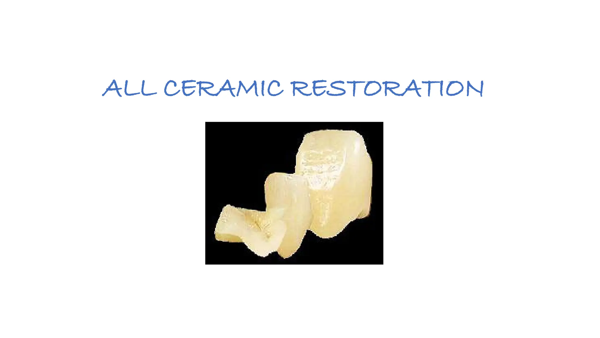 Role of dental ceramics in prosthodontics | PPTX