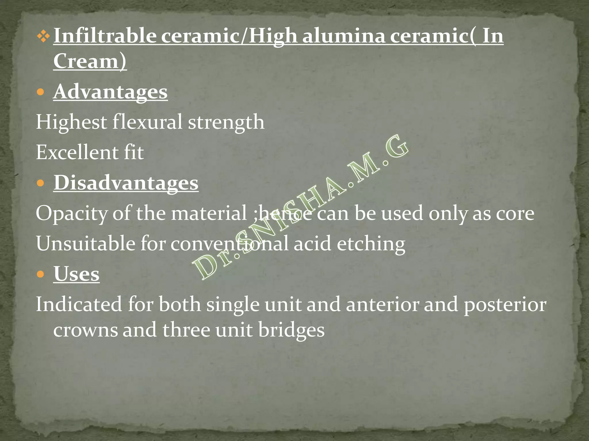 Dental Ceramic in Conservative Dentistry and Endodontics | PPTX