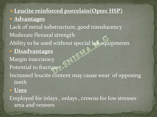 Dental Ceramic in Conservative Dentistry and Endodontics | PPTX