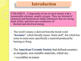Dental ceramics | PPTX