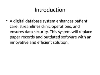 Dental_Clinic_Database_System_first model | PPT
