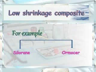 Dental composite and shrink free composite | PPTX