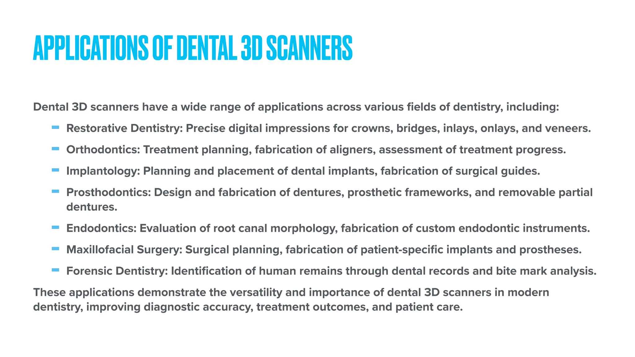 Dental Digital Scanners: Intraoral and Extraoral 3D Scanners | PDF