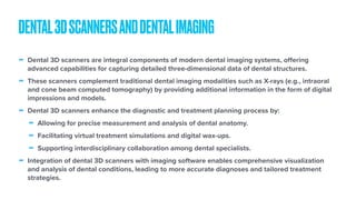 Dental Digital Scanners: Intraoral and Extraoral 3D Scanners | PDF