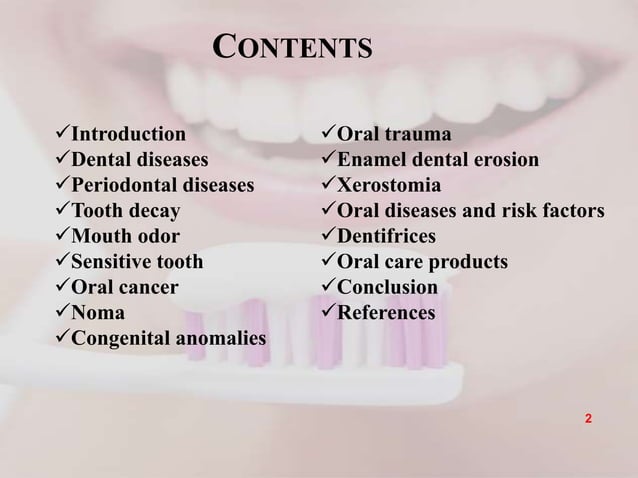 Dental diseases | PPTX | Oral care | Personal Care