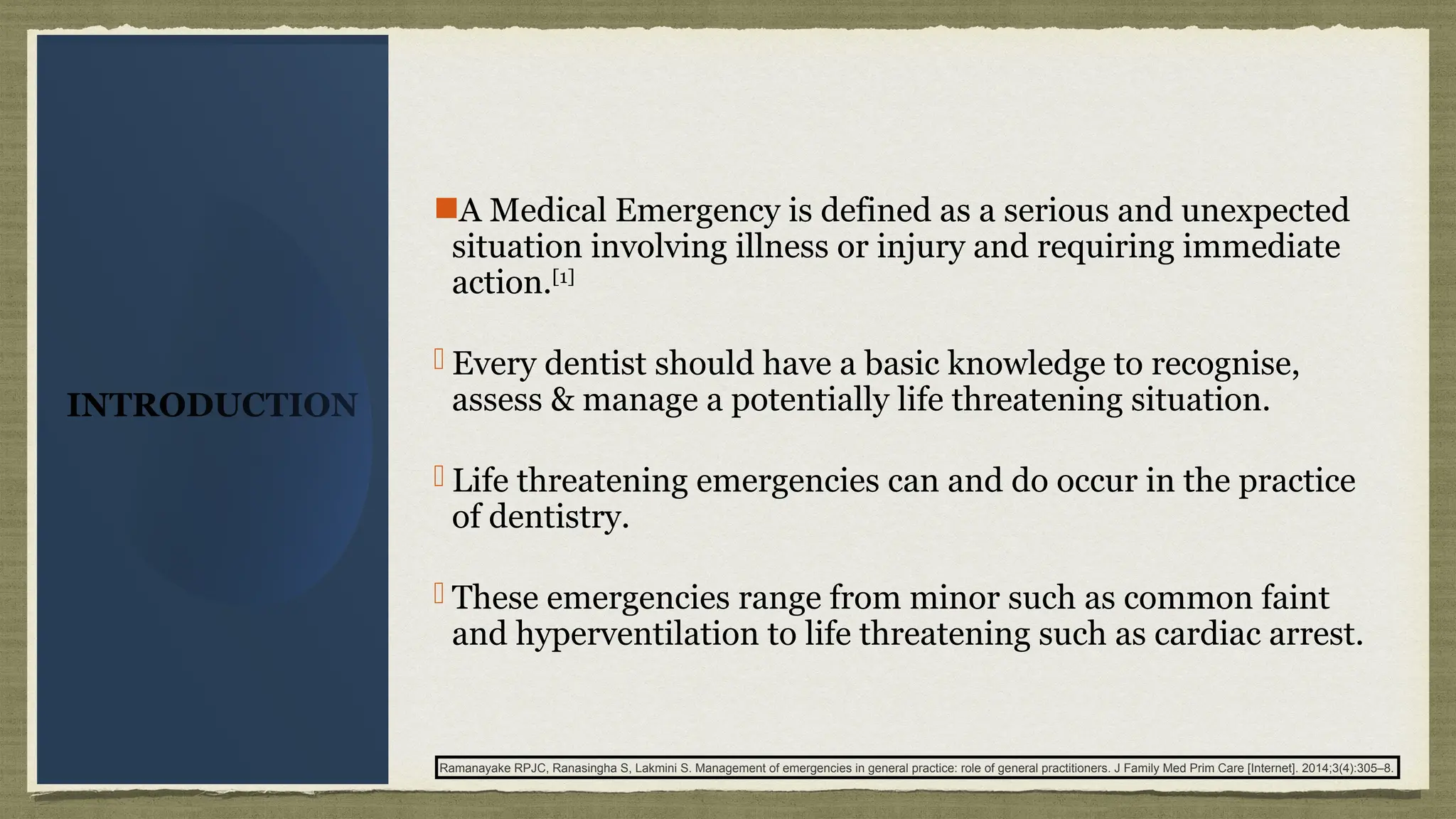Medical Emergencies in Dentistry/Dental practices | PPTX