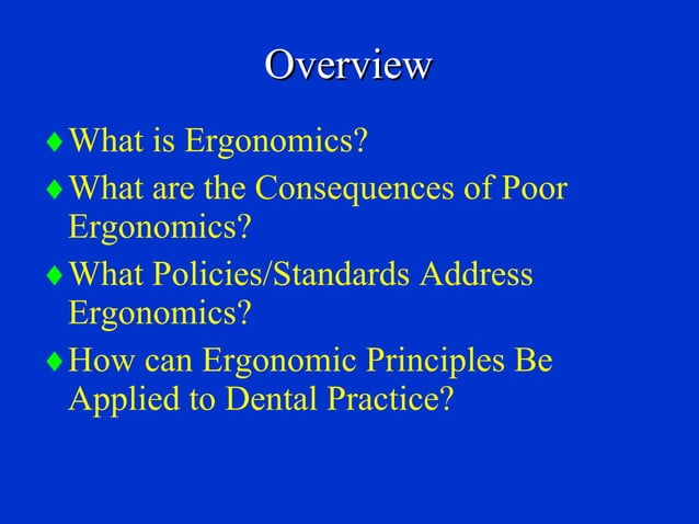 Ergonomic Applications to Dental Practice | PPT | Dental Health ...