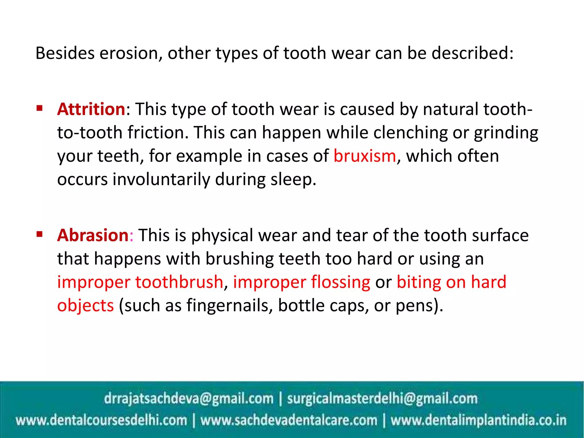 Dental Erosion , Senstivity | PPTX