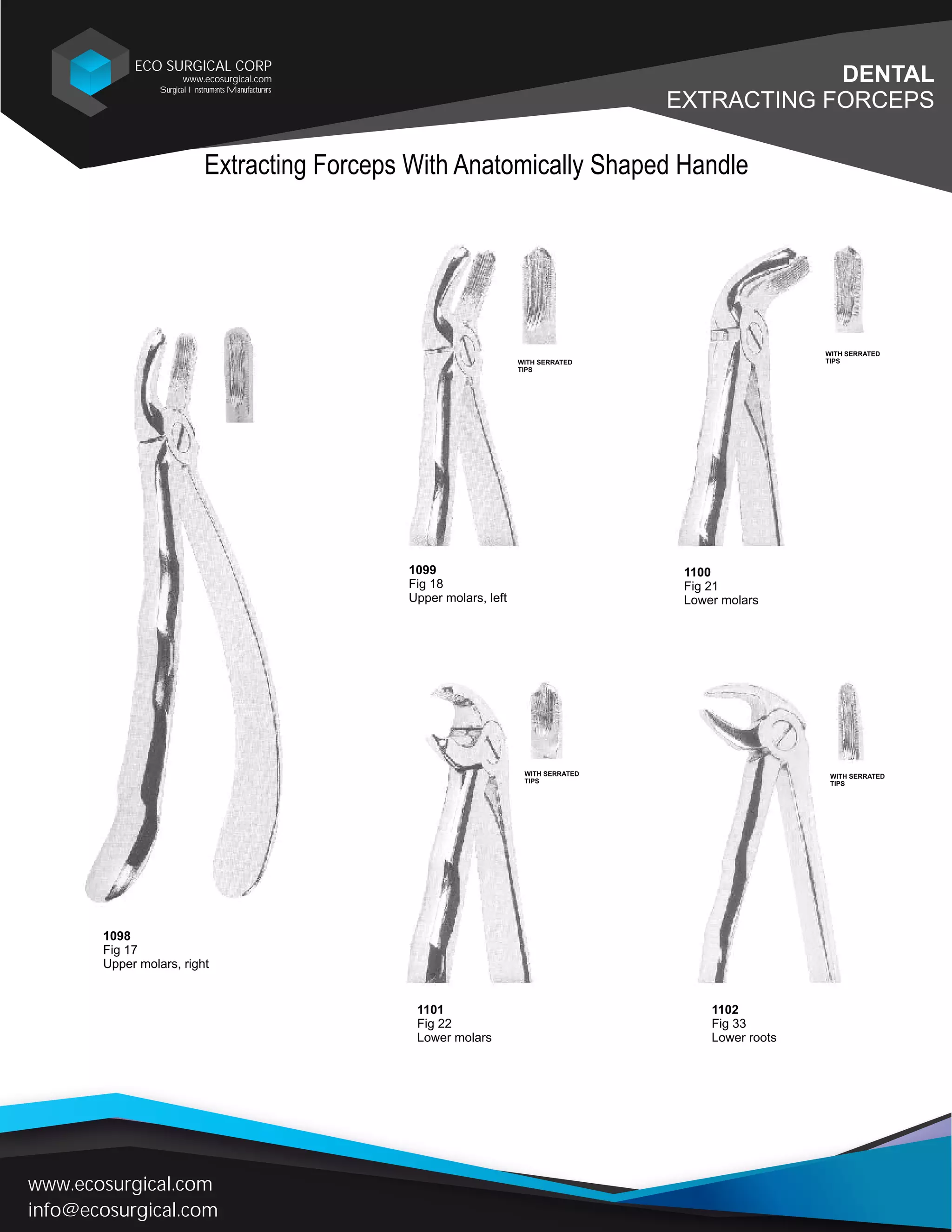 Dental extracting forceps and Elevators catalogue | PDF