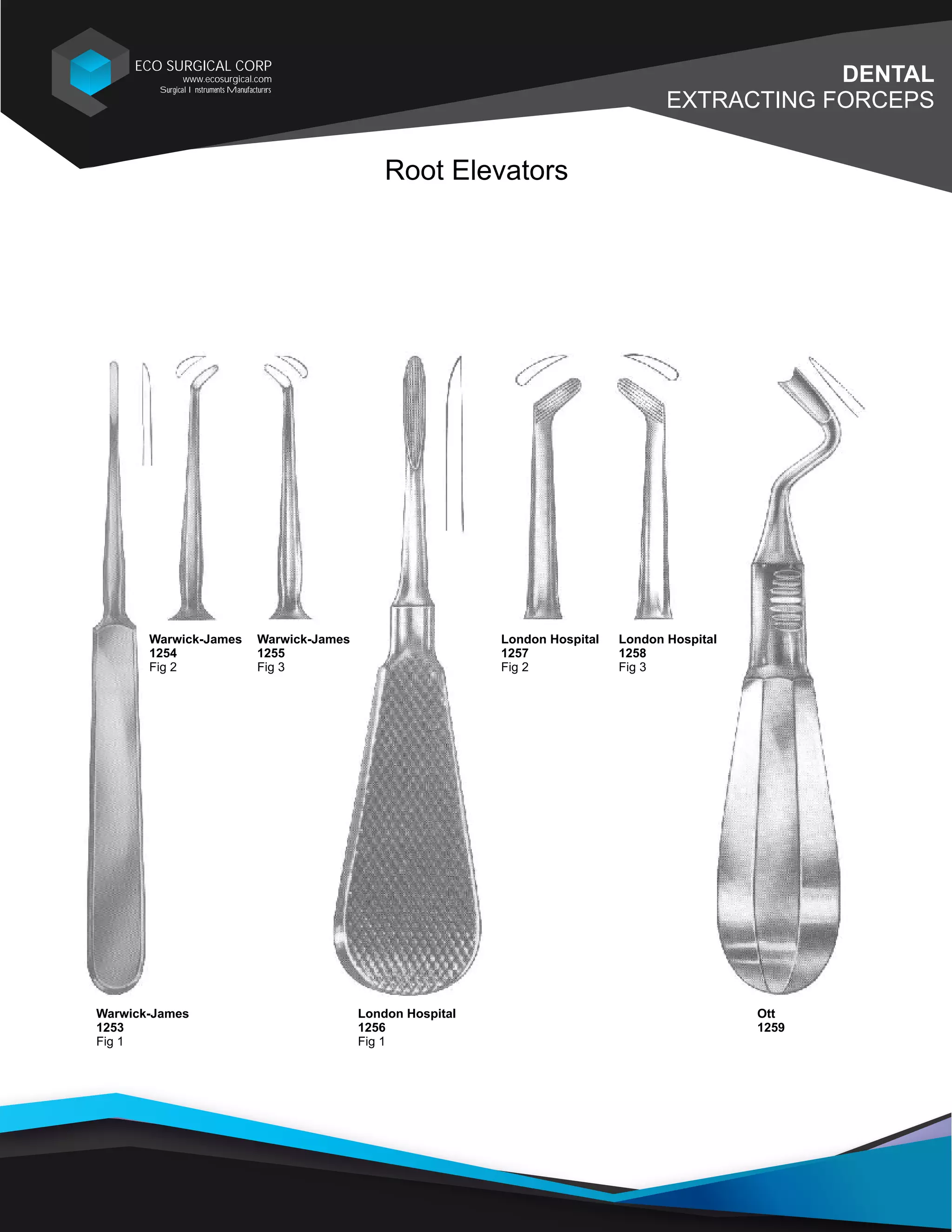 Dental extracting forceps and Elevators catalogue | PDF