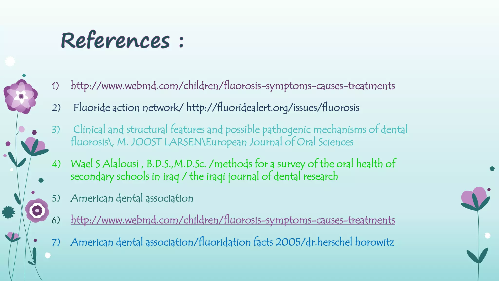 Dental Fluorosis | PPTX