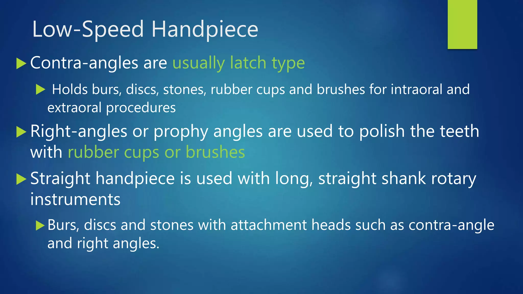 Dental Handpieces | PPTX